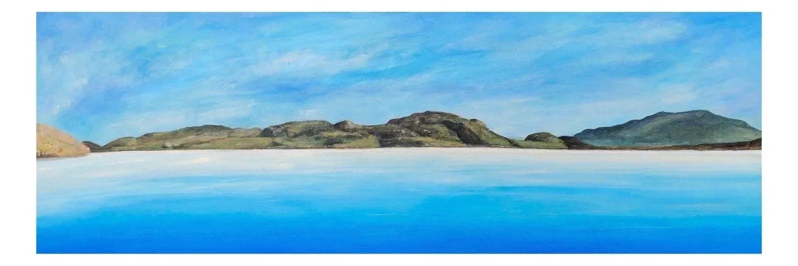 Reef Beach Lewis Panoramic Painting by Kevin Hunter